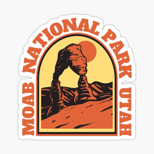 "Moab Utah Retro Vintage" Sticker for Sale by besuryex3m | Redbubble