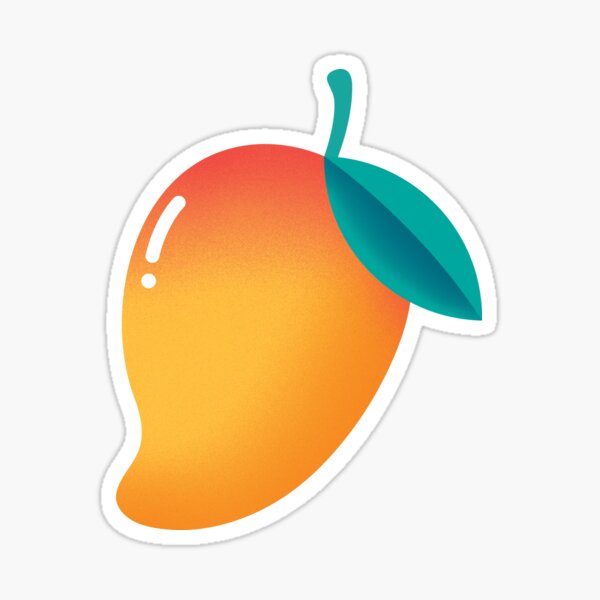 "Sweet Tropical Mango Fruit Design" Sticker for Sale by shrimpchip5 ...
