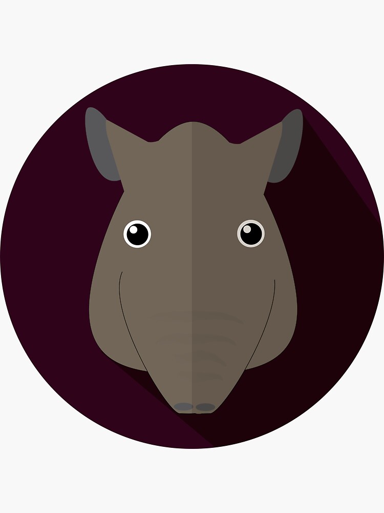 "Malayan Tapir" Sticker for Sale by SippinSafari | Redbubble