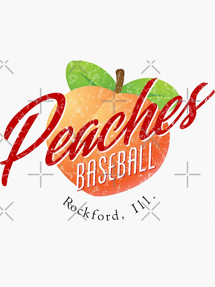 "Peaches Baseball" Sticker for Sale by jkamps | Redbubble