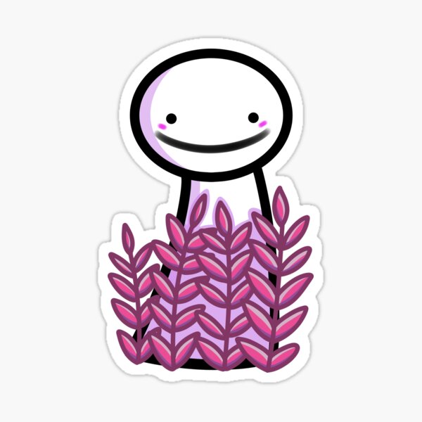 "Dream blob hiding behind the pink leaves" Sticker for Sale by ...