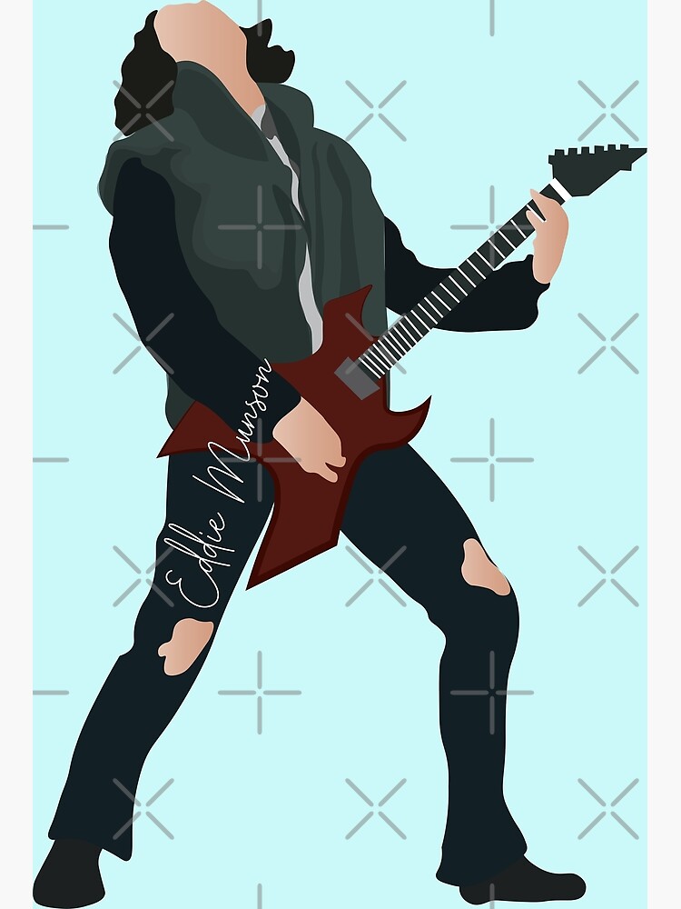 "Eddie Munson with Guitar - Stranger Things" Art Print for Sale by ...