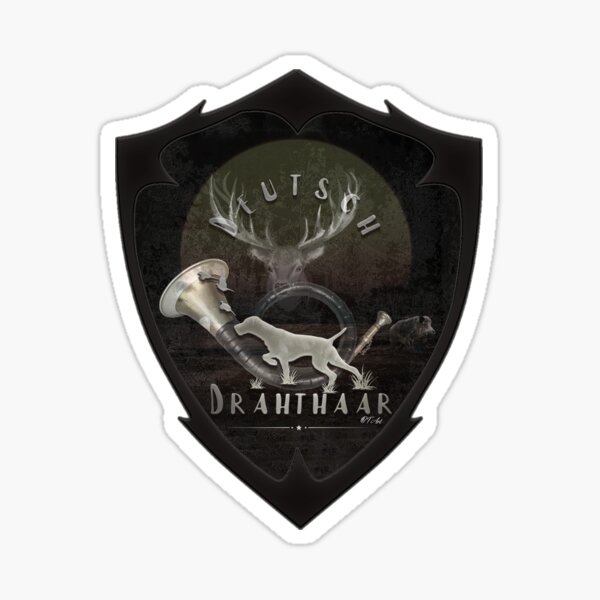 "Deutsch Drahthaar , Hunting dog (logo)" Sticker for Sale by ...