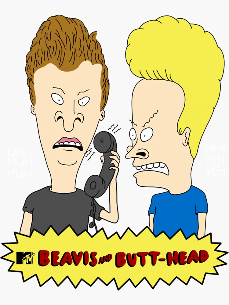 "Red Beavis And Butthead gif I am the Great Cornholio" Sticker for Sale ...