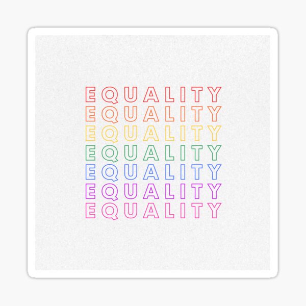"EQUALITY LGBTQ" Sticker for Sale by Doodle-Factory | Redbubble