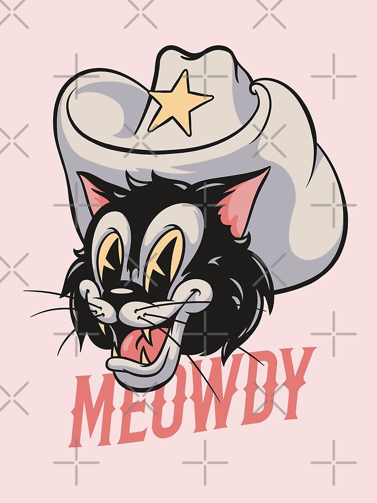 Póster «Gato MEOWDY | Mascota retro del gato vaquero | HOLA YALL ...