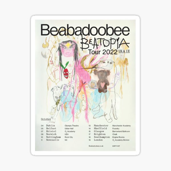 "Beatopia Tour UK & IE 2022" Sticker for Sale by SontrengDick | Redbubble