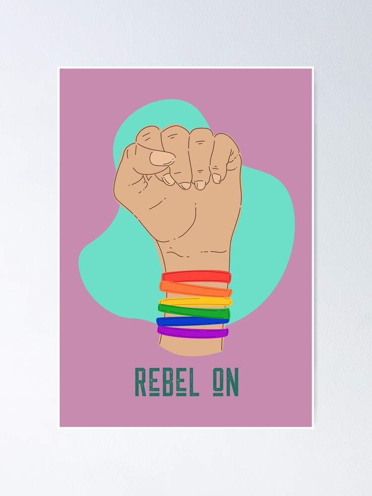 Póster «Rebelde encendido. Orgullo Gay Derechos LGBTQ» de Rebel-Design ...