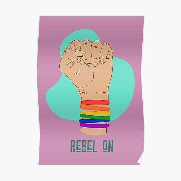Póster «Rebelde encendido. Orgullo Gay Derechos LGBTQ» de Rebel-Design ...