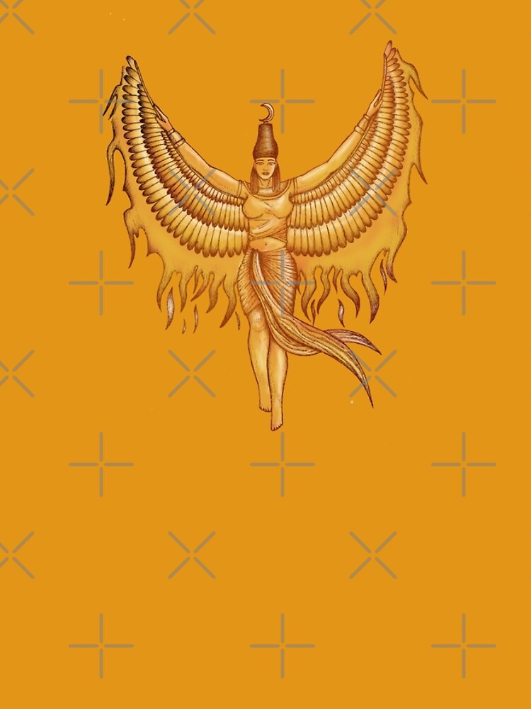"Isis, Goddess Egypt with wings of the legendary bird Phoenix" Graphic ...