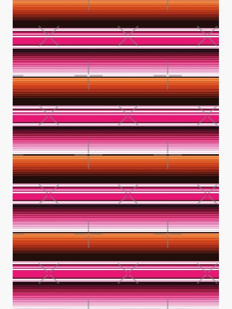 "Hot pink Serape Mexican serape blanket vibrant color stripes pattern ...