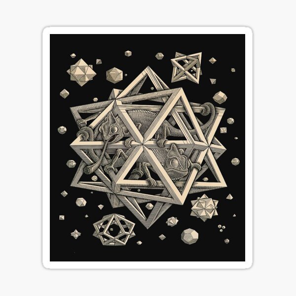 "M.C. Escher" Sticker for Sale by Flamingomom | Redbubble