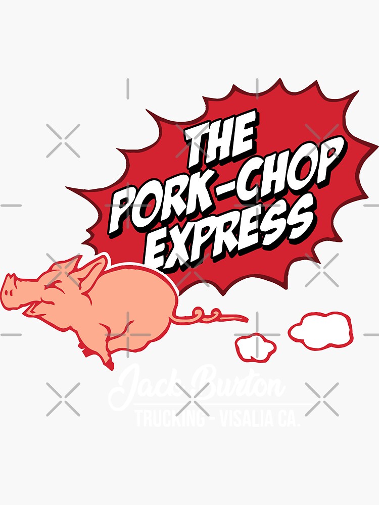 "Pork Chop Express High Resolution Black" Sticker for Sale by ...