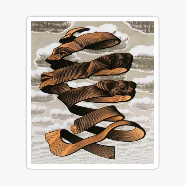 "M.C. Escher" Sticker for Sale by Flamingomom | Redbubble