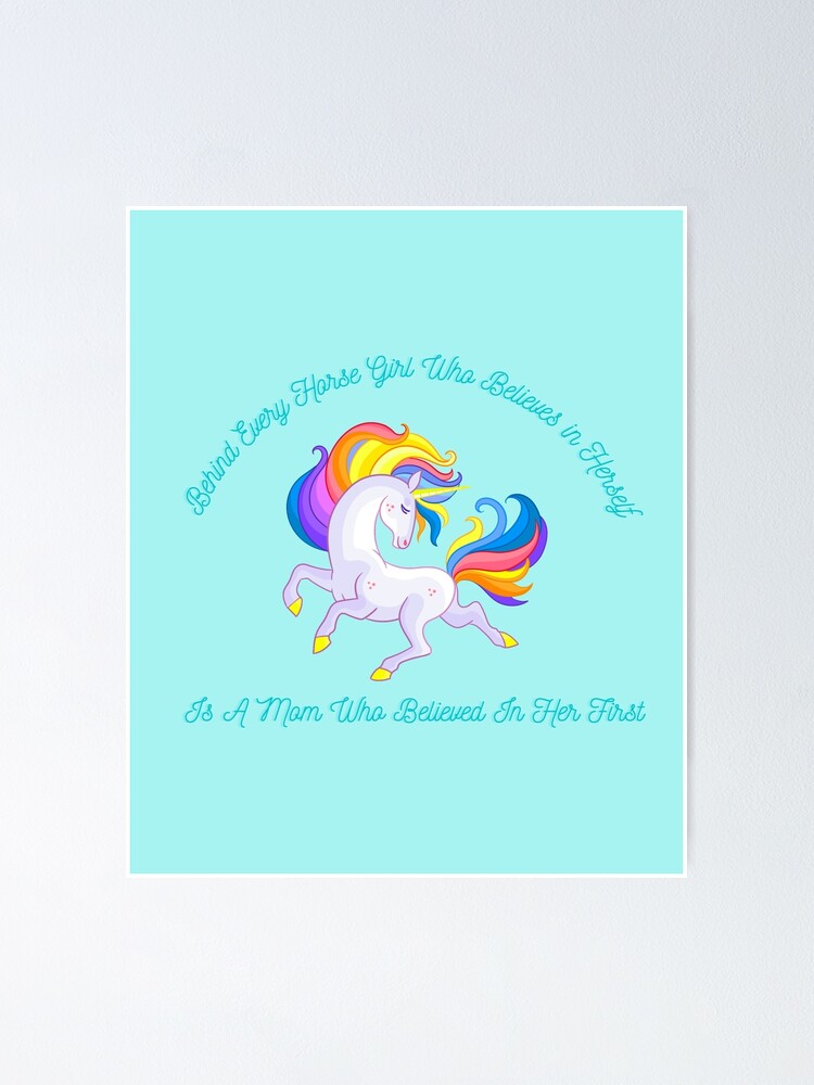 Poster « Derrière chaque cavalière qui croit en elle se cache une maman ...