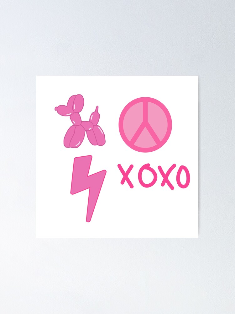 "Pink Preppy Sticker Pack" Poster for Sale by art-by-maddie | Redbubble