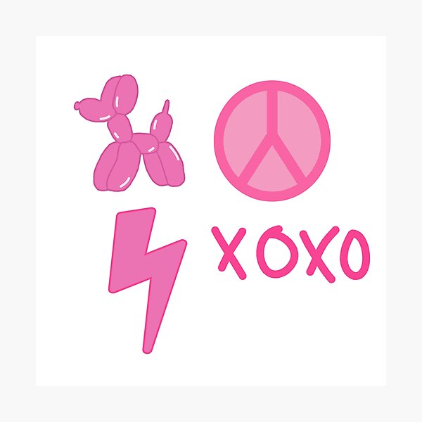 "Pink Preppy Sticker Pack" Photographic Print for Sale by art-by-maddie ...