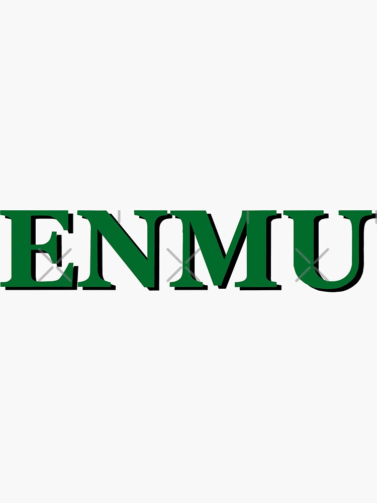 "ENMU - Green/Black" Sticker for Sale by kdk11d | Redbubble