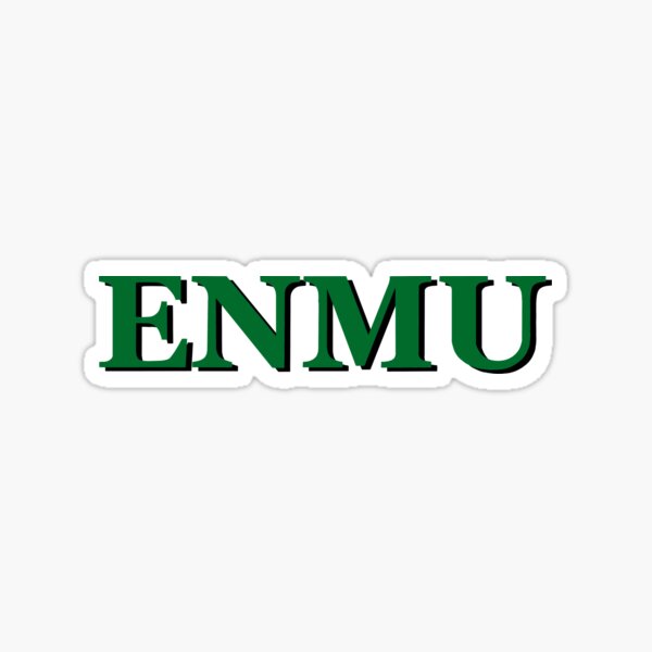 "ENMU - Green/Black" Sticker for Sale by kdk11d | Redbubble