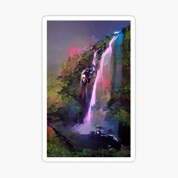 "The Waterfall" Sticker for Sale by MyArtIsMyLife | Redbubble