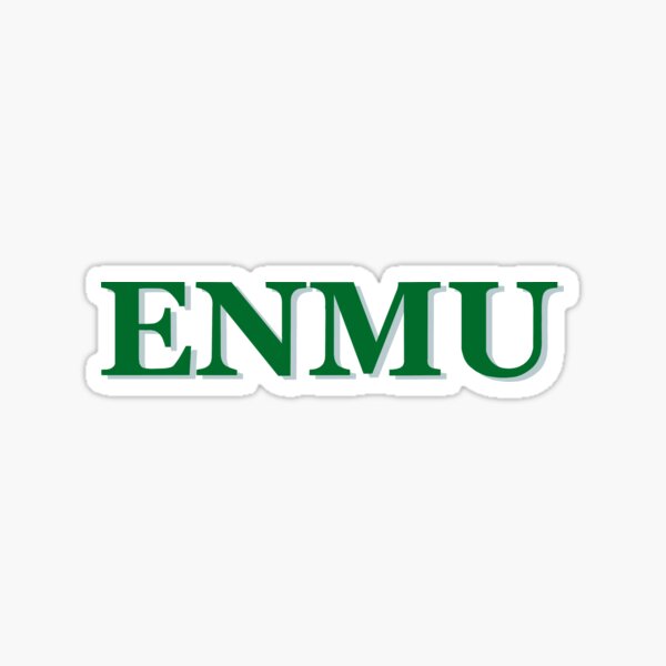 "ENMU - Green/Gray" Sticker for Sale by kdk11d | Redbubble