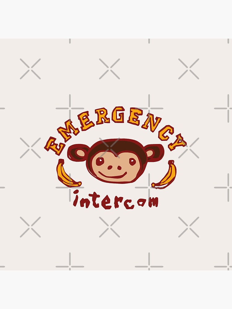 "Emergency Intercom Monkey Graphic Sticker" Pin for Sale by Catpuss ...