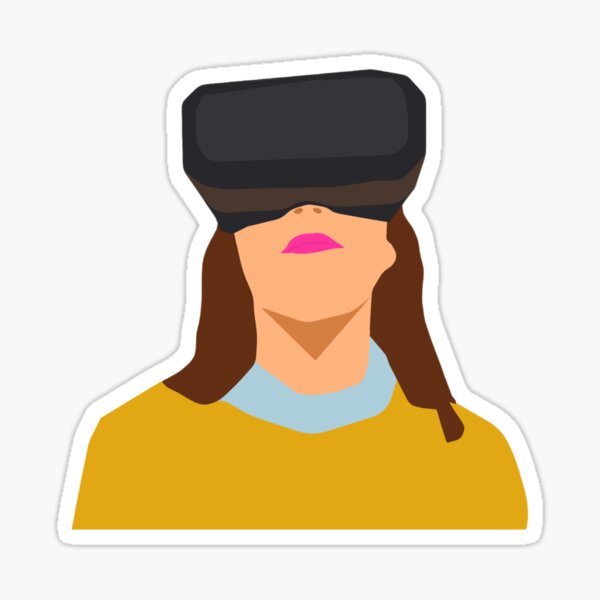 "Virtual reality " Sticker for Sale by Aboute-Trending | Redbubble