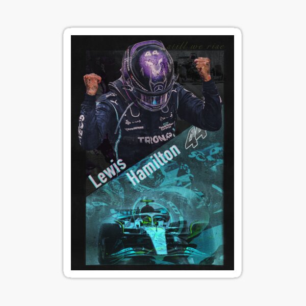 "Lewis Hamilton 44 and w13 car poster design" Sticker for Sale by ...