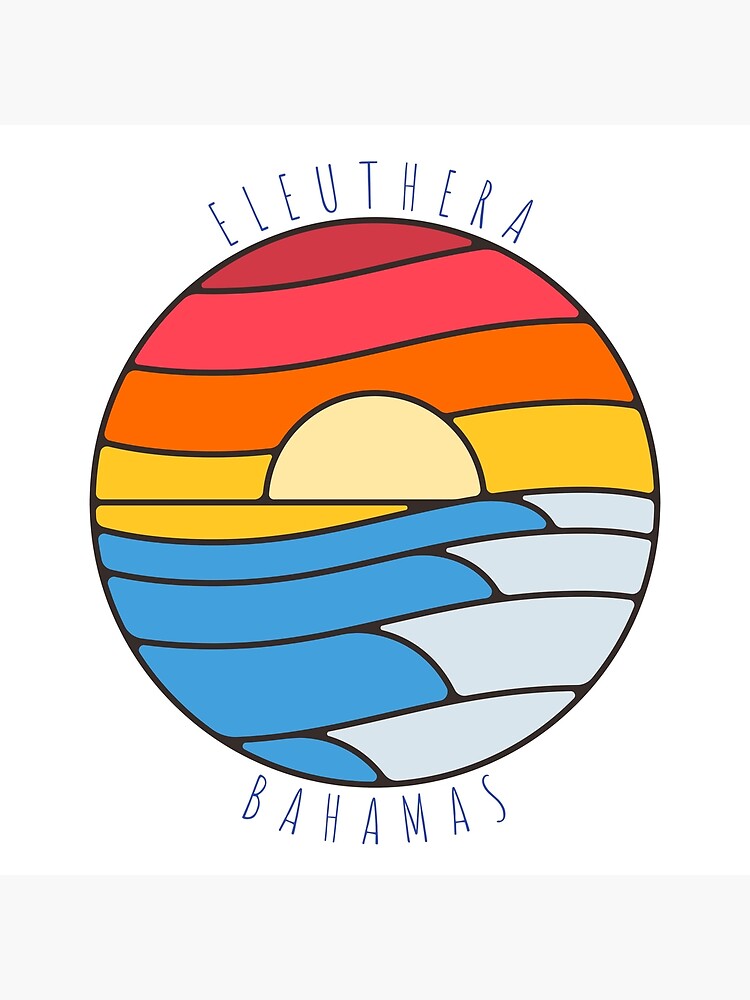 "Eleuthera Bahamas Retro 80s Sunshine" Poster for Sale by earth-sky-and ...