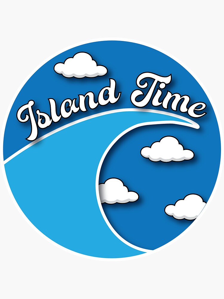 "Island Time - License Plate" Sticker for Sale by RI-Time | Redbubble