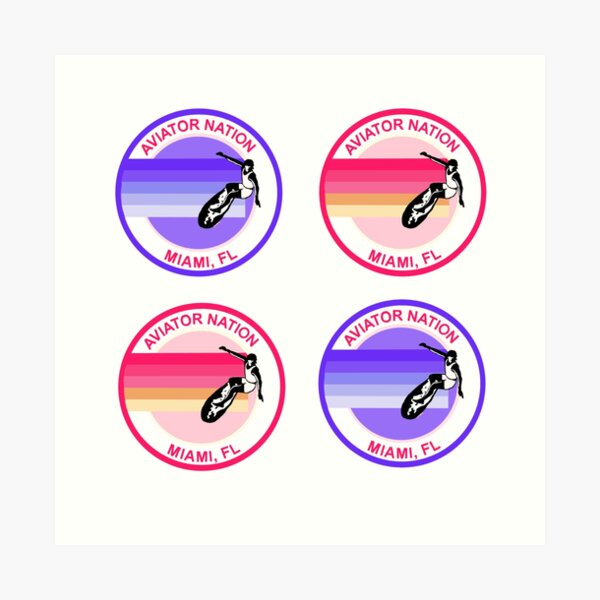 "Aviator Nation Sticker Pack" Art Print for Sale by art-by-maddie ...