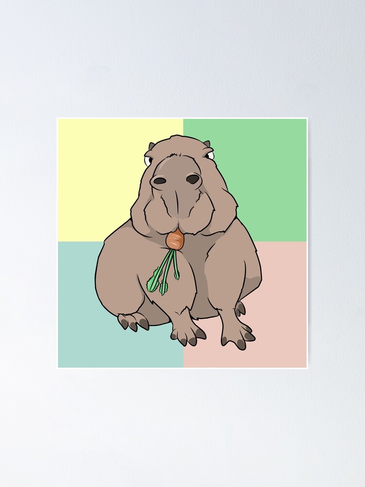 "chubby capybara" Poster for Sale by iqbalyozanda | Redbubble