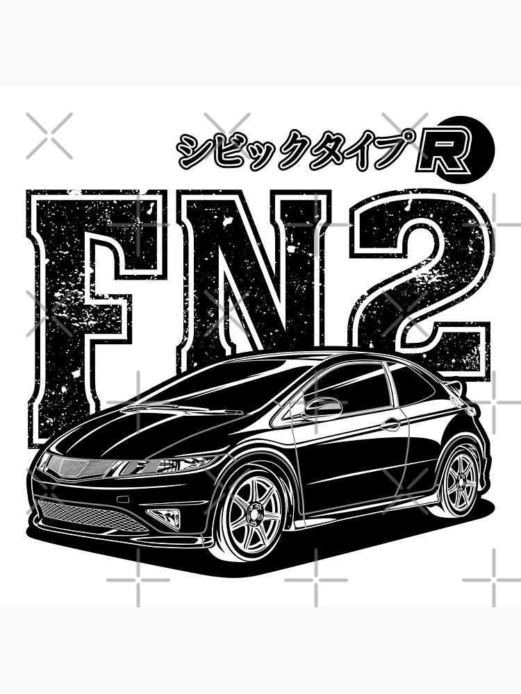 "Civic Type R FN2 - Black Print" Poster for Sale by Aswin77 | Redbubble
