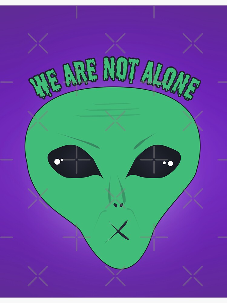 "Aliens We Are Not Alone" Sticker for Sale by M3PicsStudio | Redbubble
