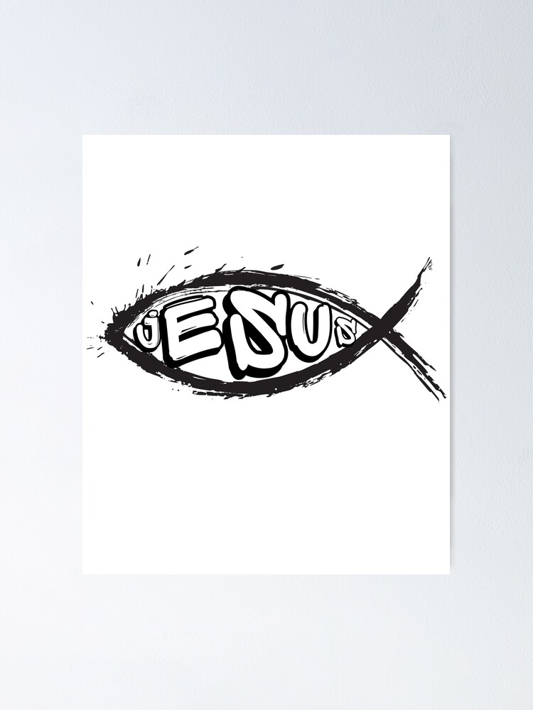 "Jesus Christian Fish Graffiti/Christian Streetwear" Poster for Sale by ...