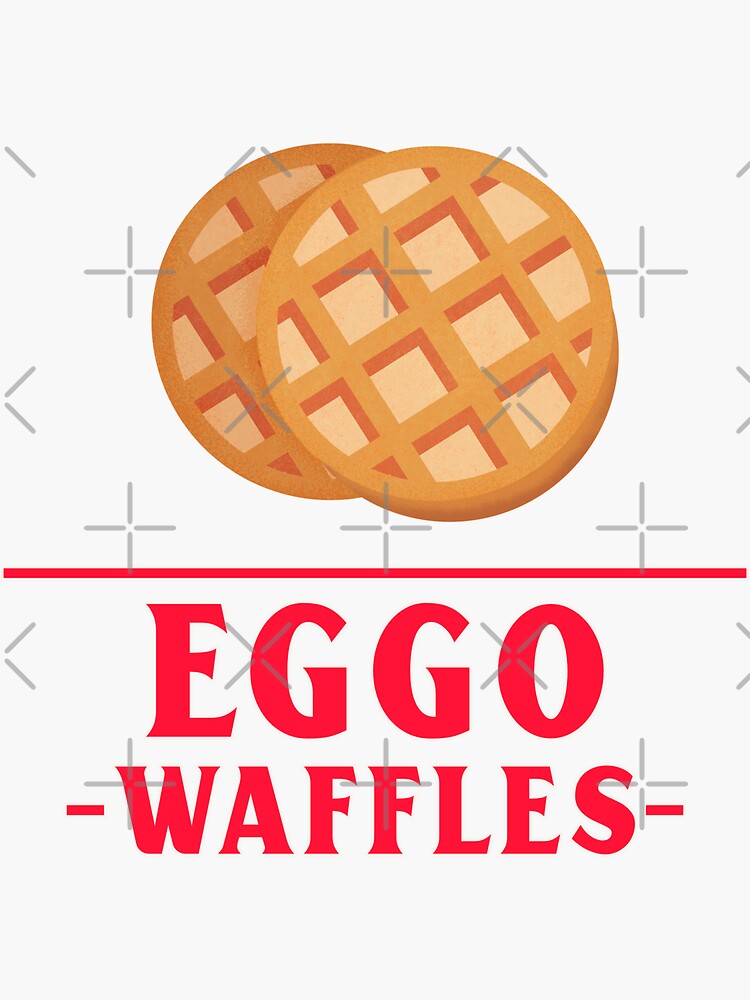"Stranger Things- Eggo Waffles" Sticker for Sale by Glem-Art | Redbubble
