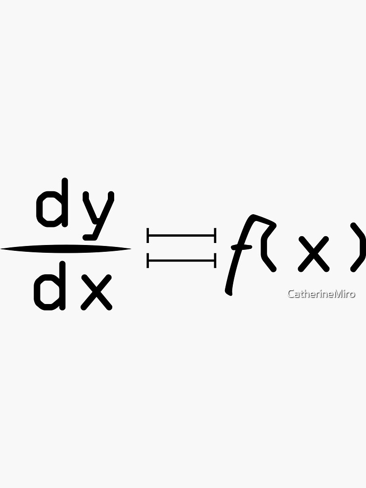 "Differential equation" Sticker for Sale by CatherineMiro | Redbubble