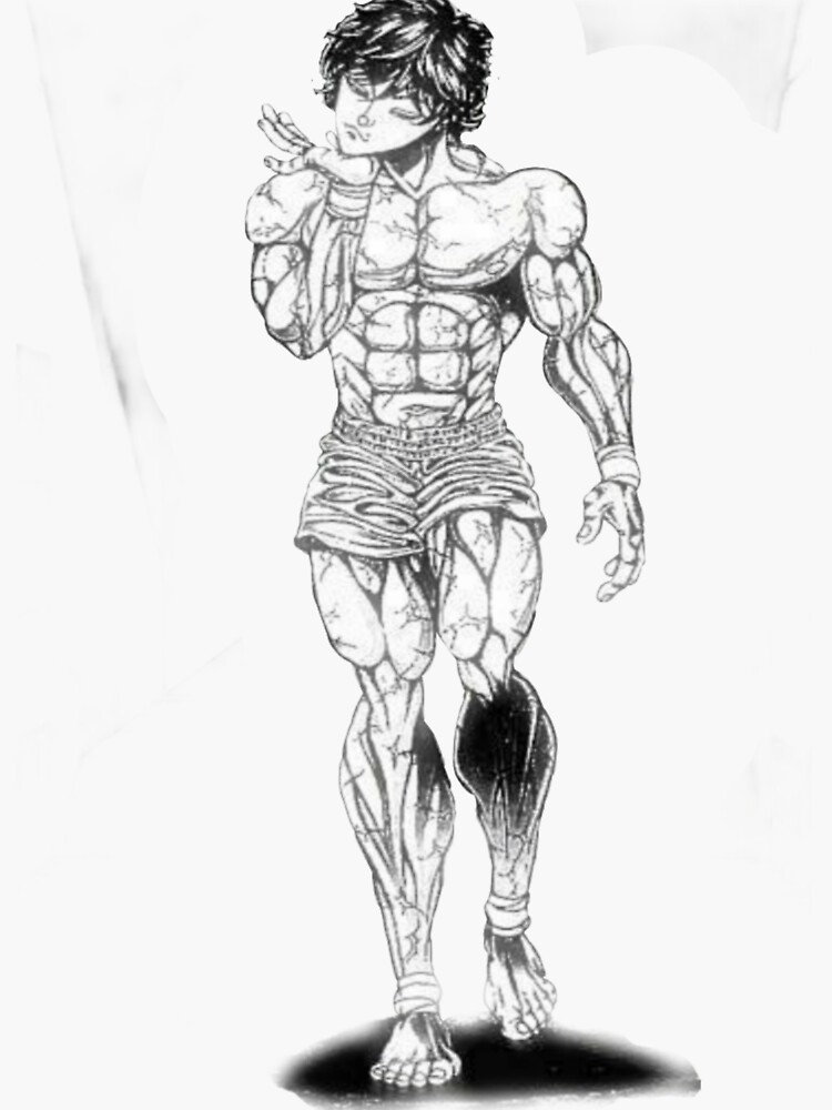 "Baki hanma" Sticker for Sale by kahskie | Redbubble