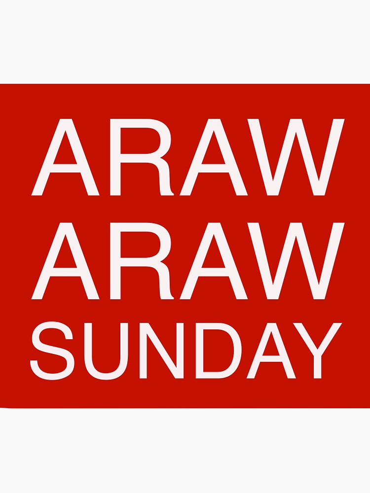 "ARAW ARAW Sunday" Sticker for Sale by AlmostRandom | Redbubble