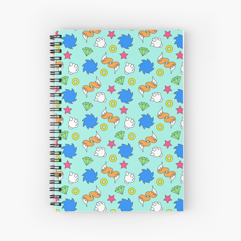 "Hedgehog & Friends Pattern - Neon Pastel" Spiral Notebook for Sale by ...