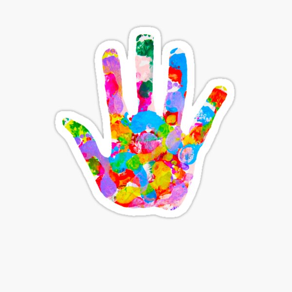 Handprint Stickers | Redbubble