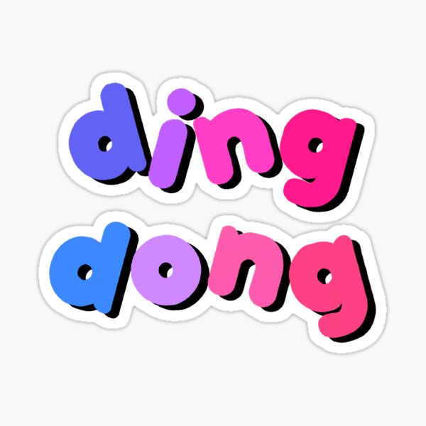 "Ding dong!" Sticker for Sale by epcatcenter | Redbubble