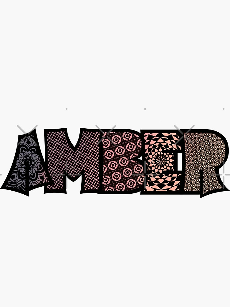 "Amber neutral name doodle" Sticker for Sale by heatherbenner | Redbubble