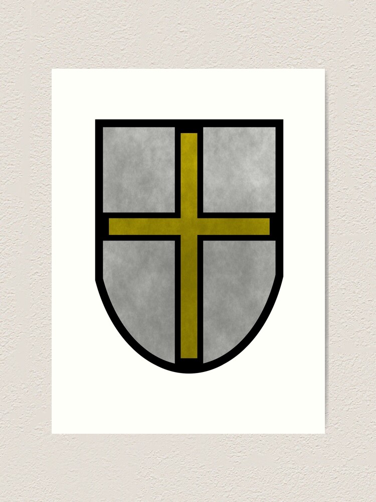"Teutonic Order Shield Breast Emblem (worn look)" Art Print for Sale by ...