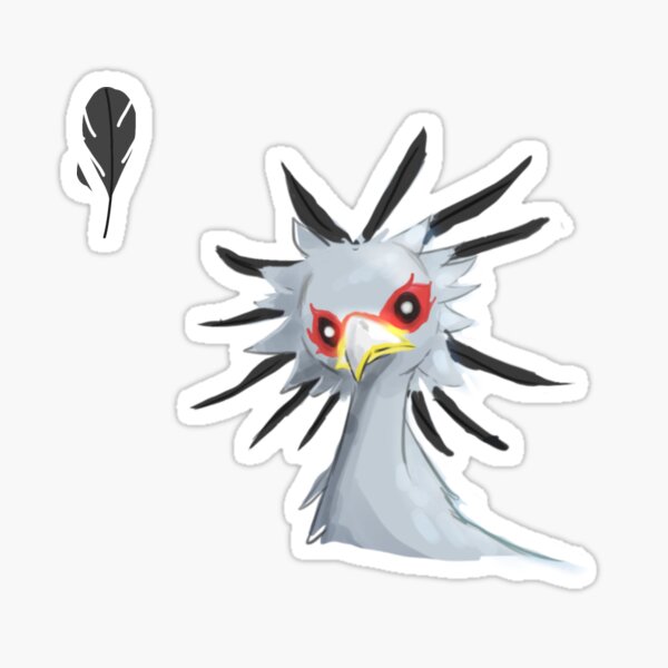 "Secretary Bird " Sticker for Sale by Hakeem101 | Redbubble