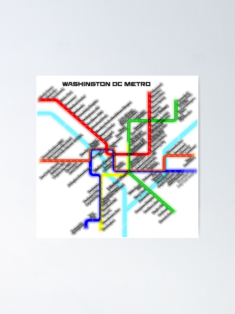 "Washington DC Metro Map" Poster for Sale by mrthink | Redbubble