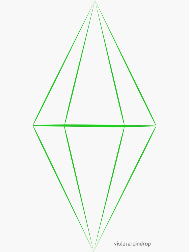 "Minimalist Plumbob" Sticker for Sale by violateraindrop | Redbubble