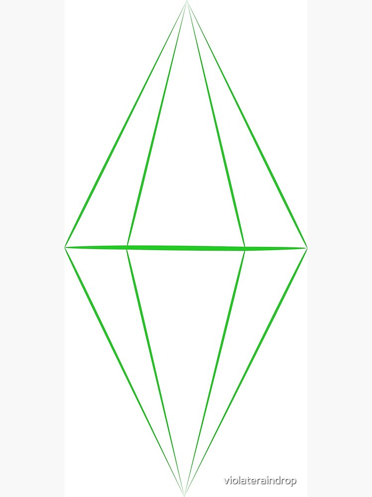 "Minimalist Plumbob" Art Print for Sale by violateraindrop | Redbubble