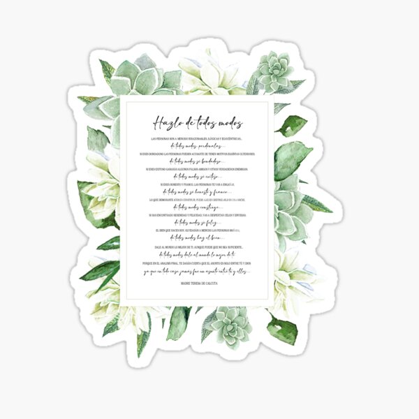 "Hazlo de todos modos, Spanish Quote" Sticker for Sale by ...