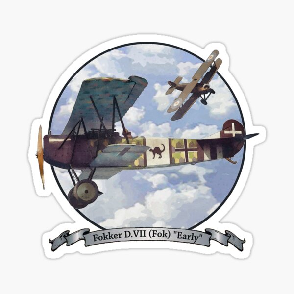 "Fokker D7 Fighter" Sticker for Sale by MichaelEpp | Redbubble